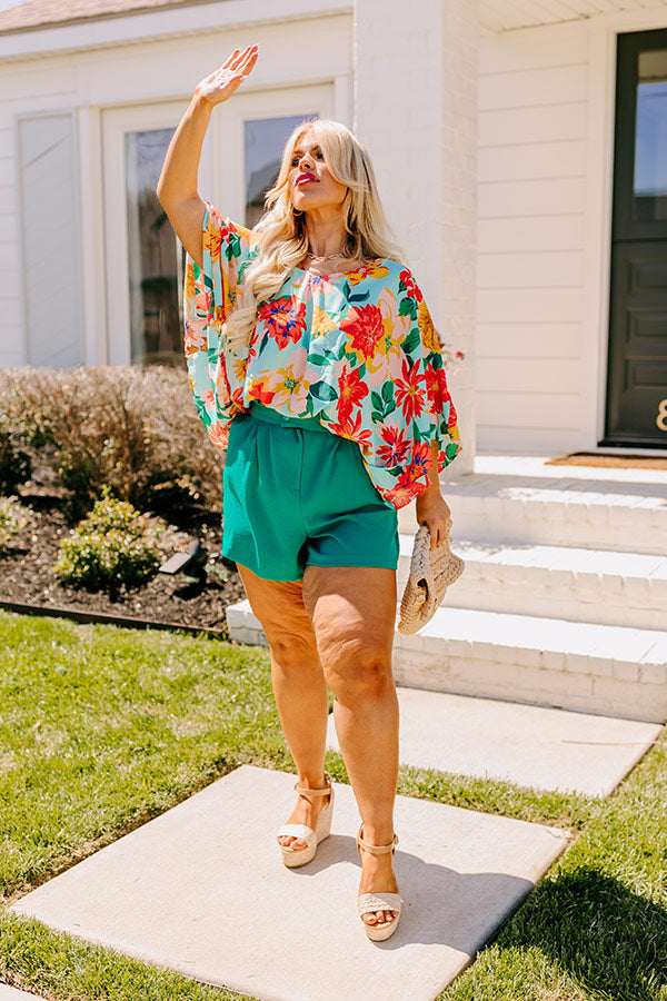 Passing Through Paradise Shift Tunic In Ocean Wave Curves – Impressions Outlet